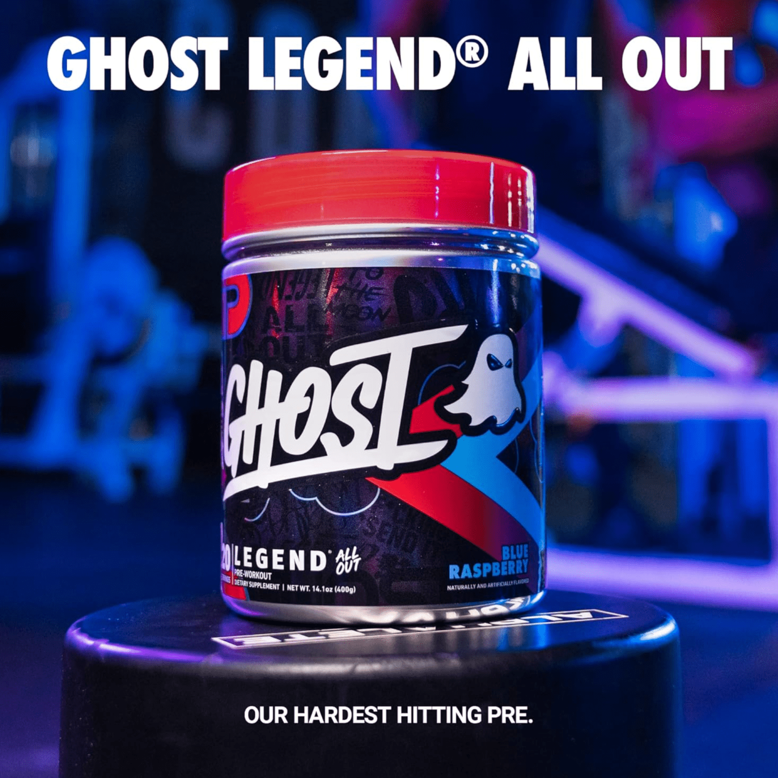 GHOST Legend All Out Pwo | Sabor Blue RaspBerry | 20 serv - FITMORE