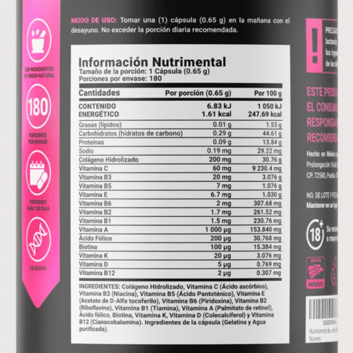 BLife | Womens Blend | Multivitamínico para la Mujer 180 cápsulas | 650 ...