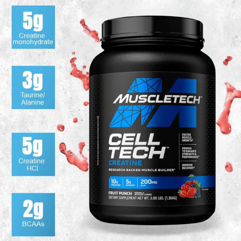 MuscleTech | Cell Tech 3 lb | Sabor Fruit Punch 27 serv - FITMORE